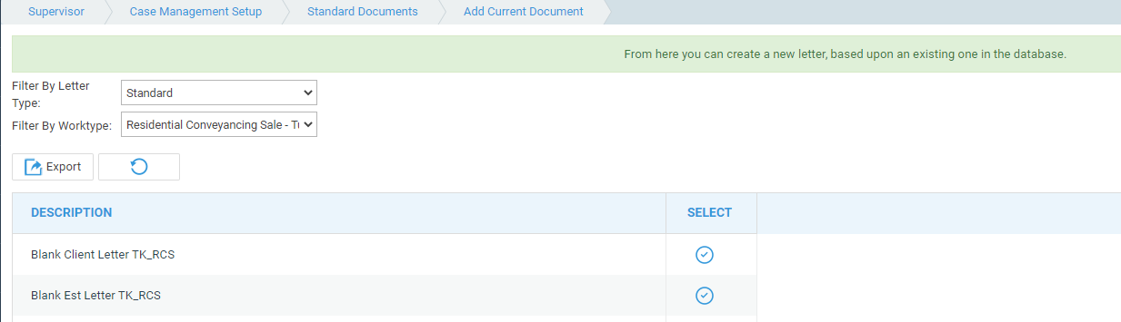 Create a new standard document (Browser) - Osprey Approach Customer ...