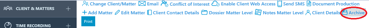 Archive your Completed Client Matters (App) - Osprey Approach Customer ...