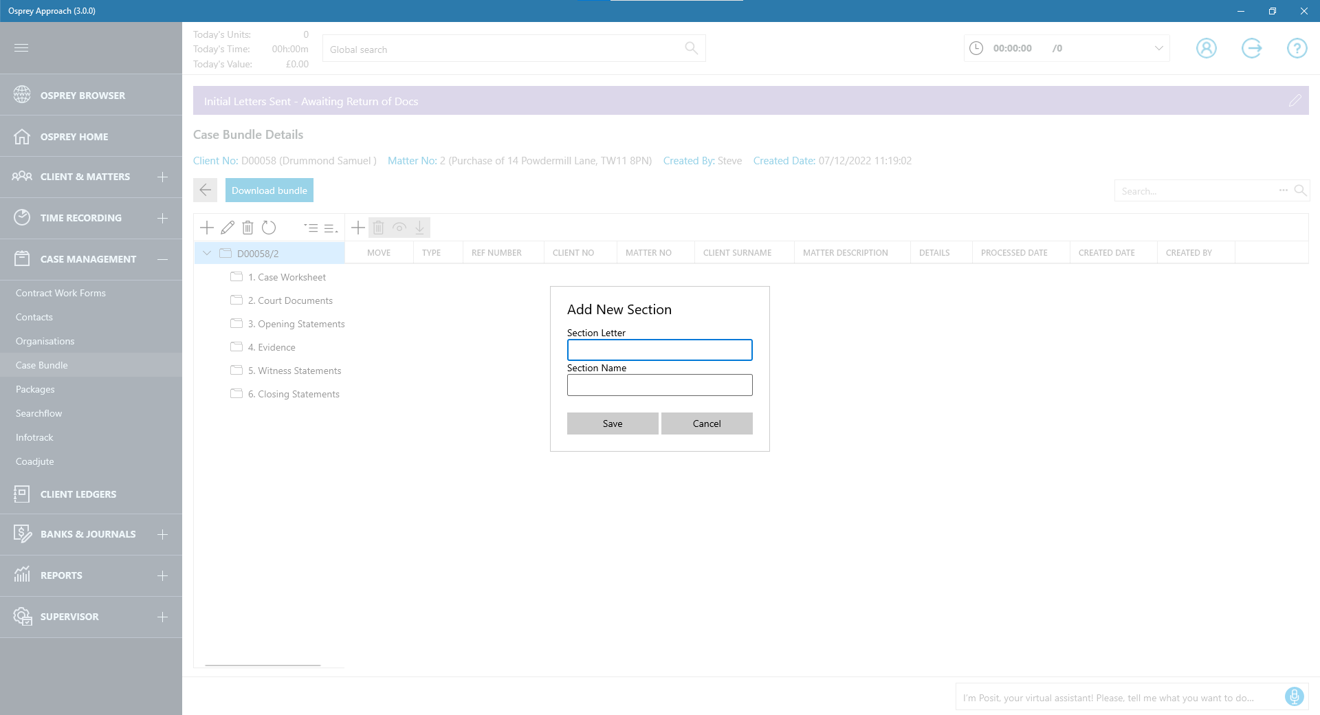 Creating Case Bundles (App) - Osprey Approach Customer Support ...