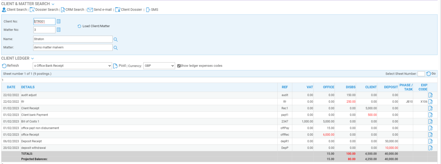 Reading the Client Ledger (Browser) - Osprey Approach Customer Support ...