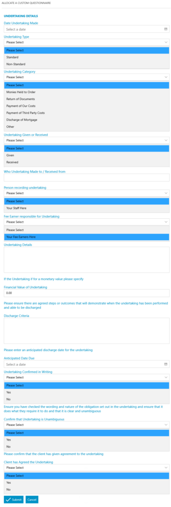 Undertakings - Osprey Approach Customer Support & Training | Osprey Academy