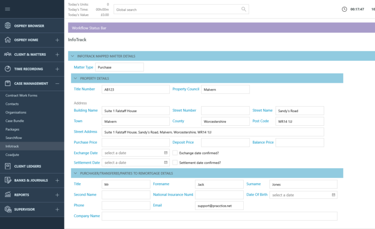 Performing an InfoTrack Search (App) - Osprey Approach Customer Support ...