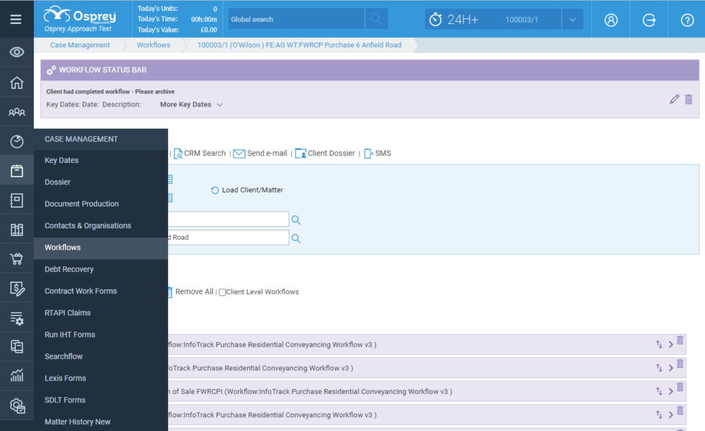 Using the Dossier (Browser) - Osprey Approach Customer Support ...