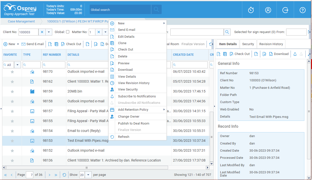 Uploading Emails - Osprey Approach Customer Support & Training | Osprey ...