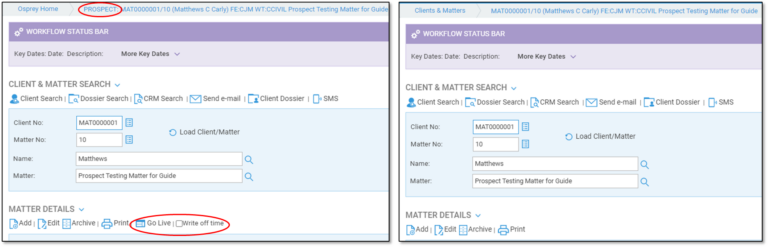 Making a Prospect File Live - Osprey Approach Customer Support ...