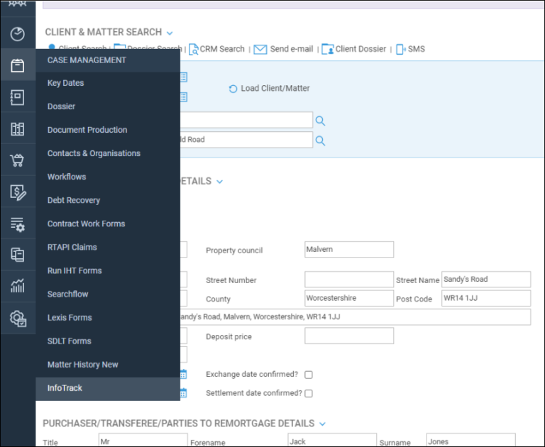 Performing an InfoTrack Search - Osprey Approach Customer Support ...