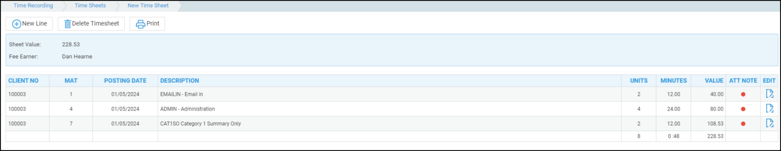 Time Record with Time Sheets | Time Recording | Osprey Academy ...