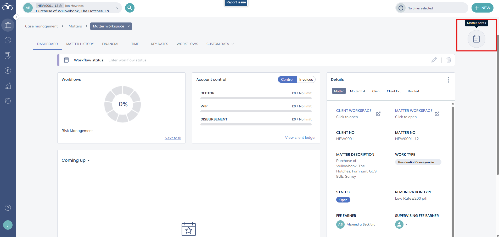 Client & Matter Notes - Osprey Approach Customer Support & Training ...