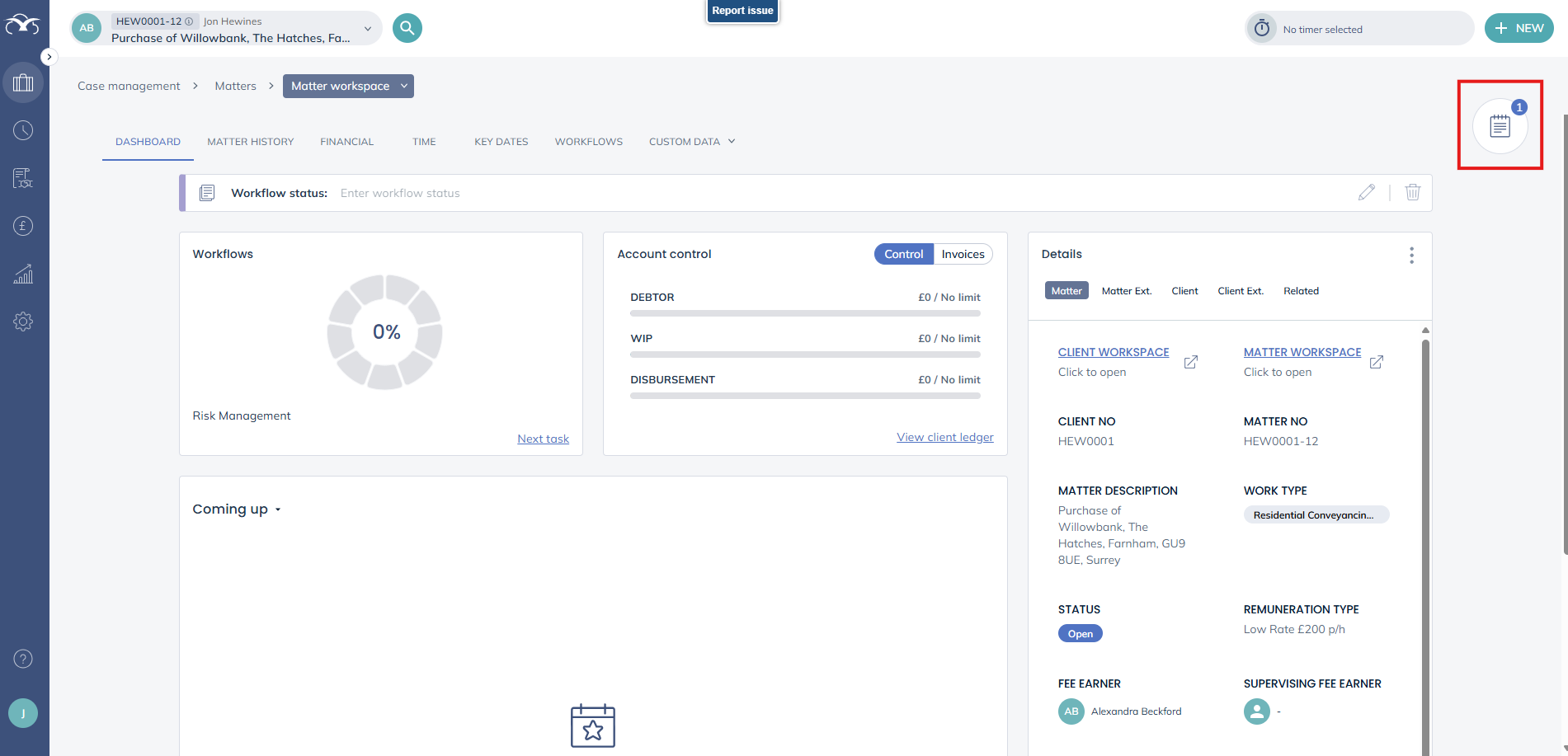 Client & Matter Notes - Osprey Approach Customer Support & Training ...